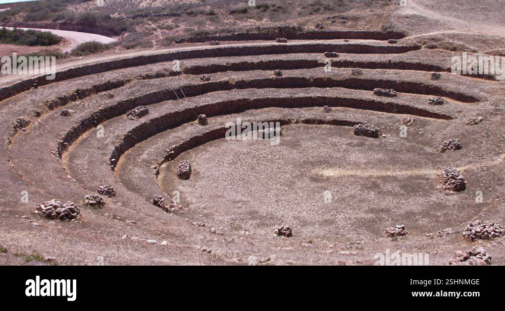 circular Archaeological older complex Moray Inca stoneworks - Cusco ...
