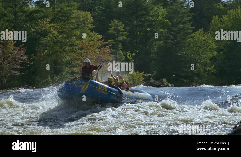 White water kayak on the ottawa river during peak tourism season ...