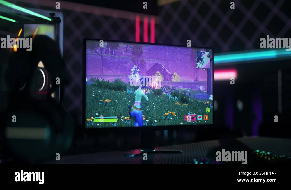 Losing a close combat fight in the match of the internet action video ...