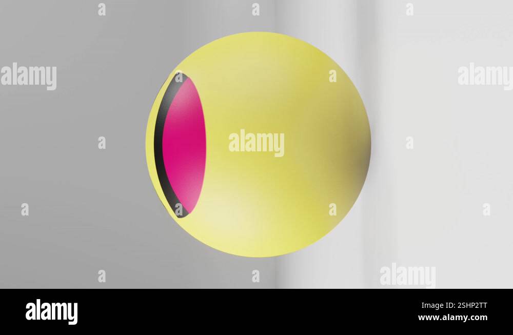 Haha reaction facebook button in the shape of giant rubber ball rolling ...