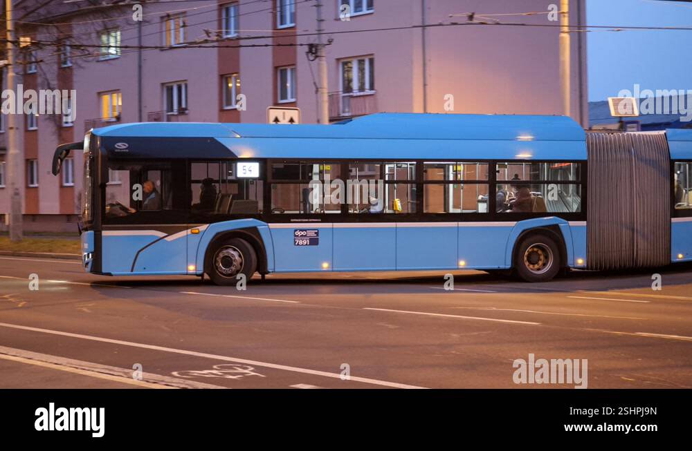 Solaris Urbino 18M CNG articulated bus of DPO company in Ostrava ...