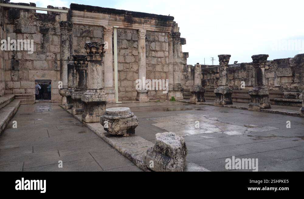ancient first century synagogue capernaum israel middle east holy land ...