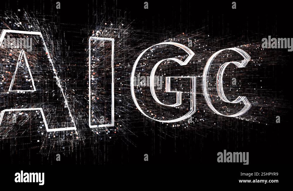 4k AIGC word cloud,Ai generated content,design animation,binary computer code Stock Video ...