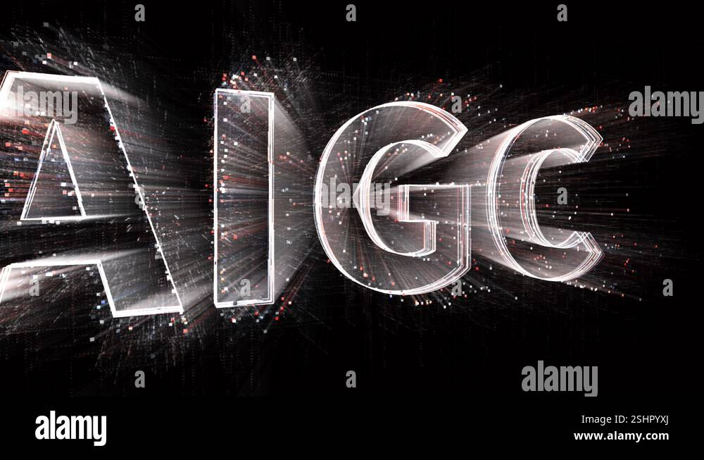 4k AIGC word cloud,Ai generated content,design animation,binary computer code Stock Video ...