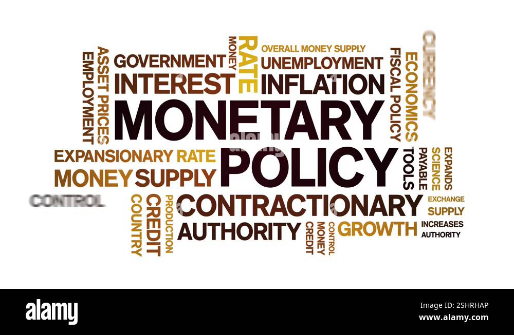 Monetary Policy animated word cloud,animation kinetic typography ...