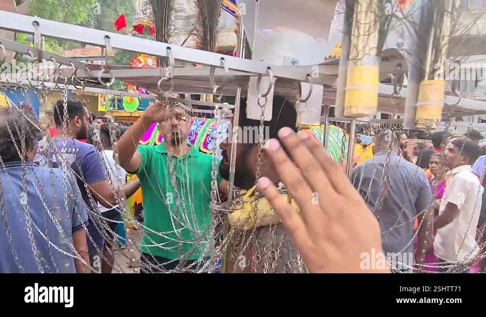 Hindu Devotees wearing kavadi celebrate birthday of Murugan during ...