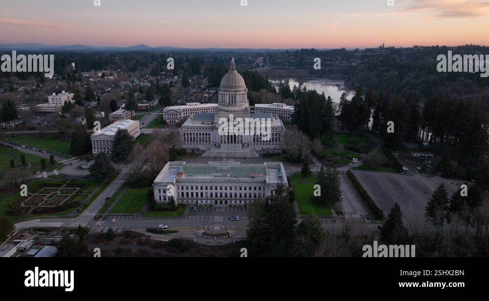 Olympia washington state capital aerial Stock Videos & Footage - HD and ...