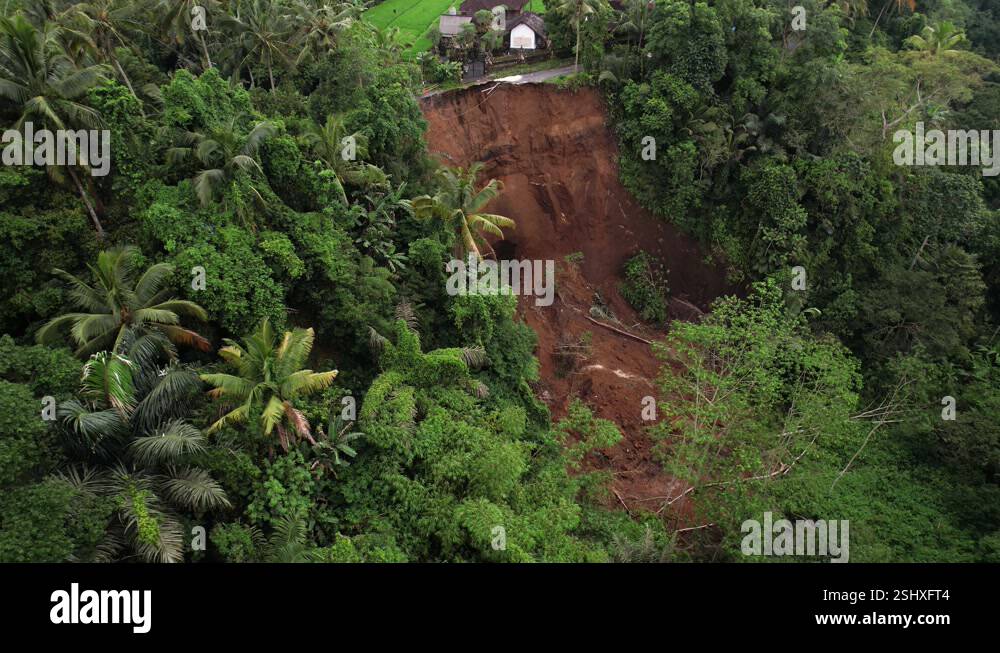 Green gorge with its steep slopes is quite unstable and prone to ...