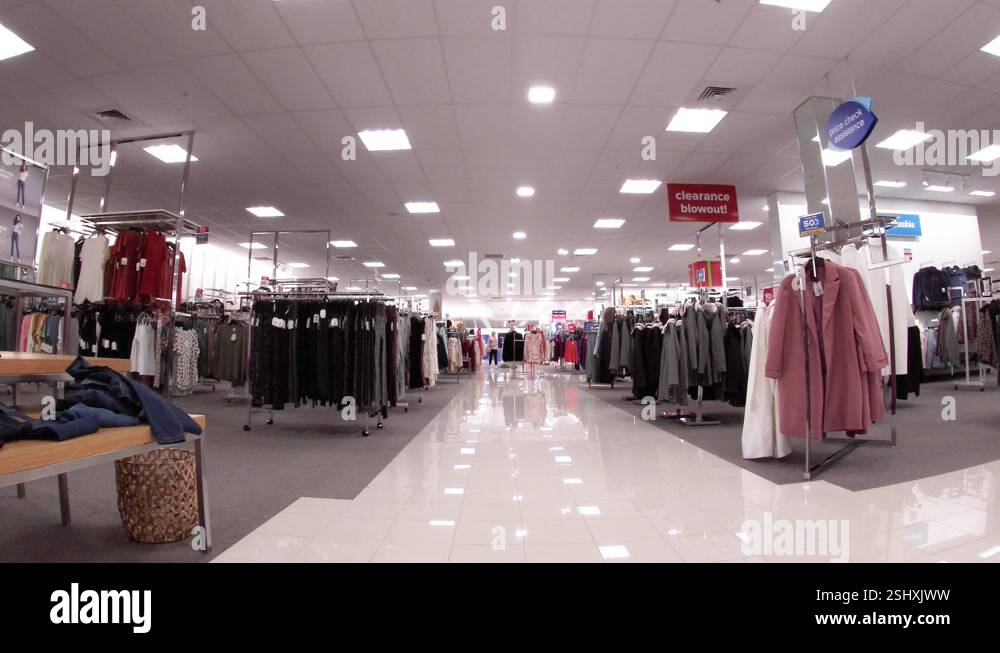 Belk retail department store interior people shopping in distance ...