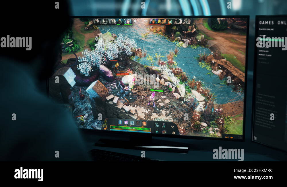 Using the magical characters in a virtual battle challenge in the MOBA ...