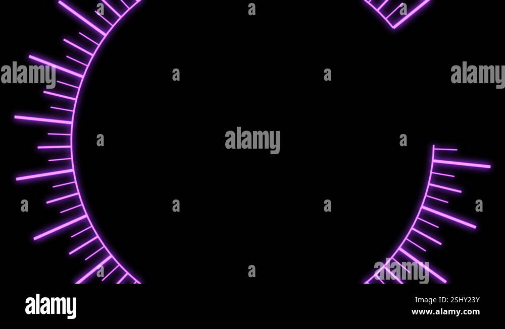 HUD Radial Patterns Speedometer Arc L Purple Animation Loop Stock Video ...
