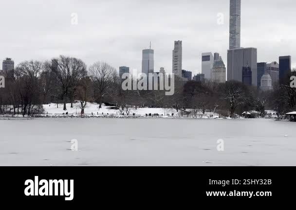 3 inches of overnight snow at central park. February 9, 2025, new york ...