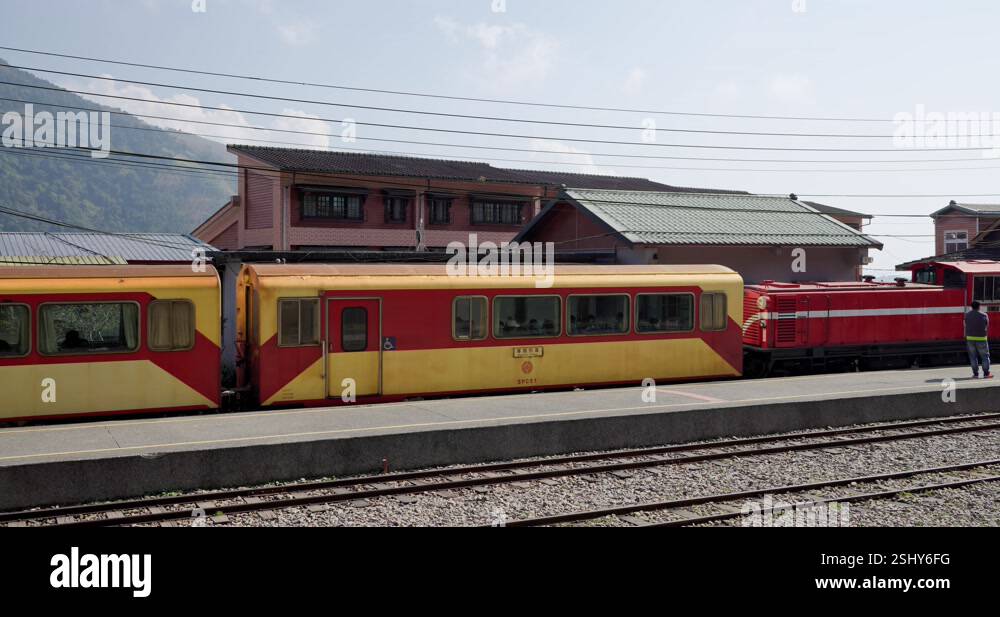 Chiayi, Taiwan 13 February 2023: Fenqihu station in alishan of Taiwan ...