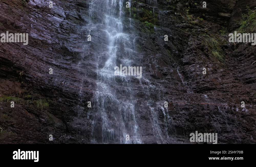 Devichi Kosy waterfall in Issyk-Kul region of Kyrgyzstan Stock Video ...
