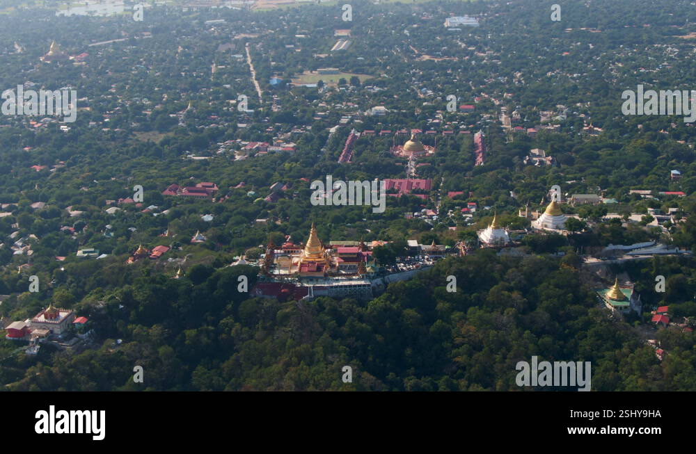 Swan Oo Pon Nya Shin Pagoda with a great view on Sagain in Myanmar ...