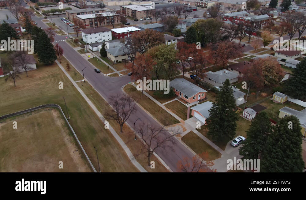 Residential Area of Fargo, Apartments and Villas, North Dakota, Aerial ...