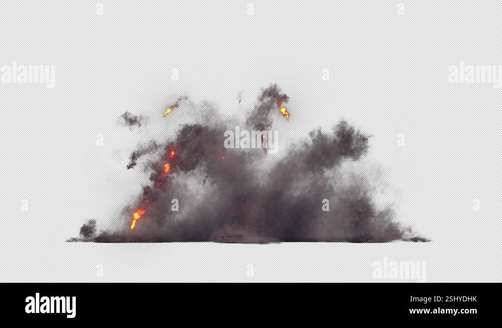 4k Meteor Explosion Impact- flying in the sky, meteorite falls, alpha Stock Video Footage - Alamy