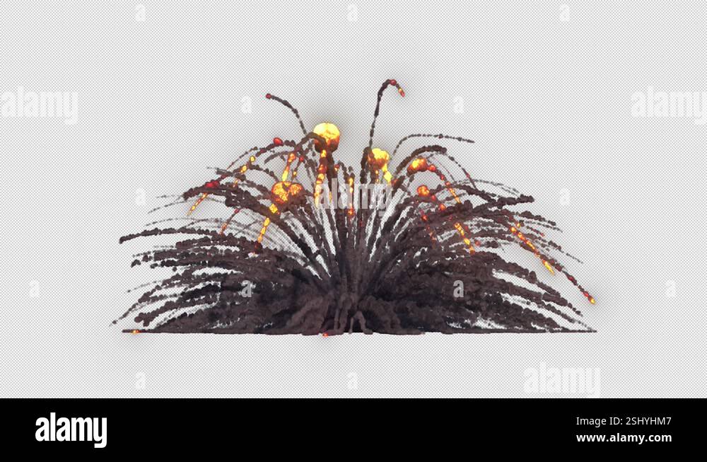 4k Meteor Explosion Impact- flying in the sky, meteorite falls, alpha Stock Video Footage - Alamy