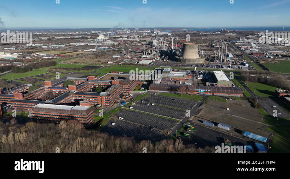 Wilton site, ex ICI, sembcorp, chemical, works, teesside - clip 6 move ...