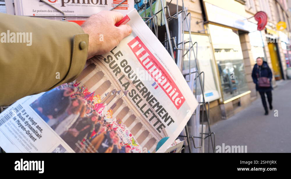 The French government on the floor headline article on the cover of ...