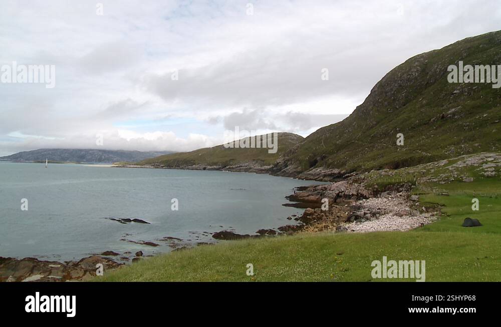 A shot of the cliffs around Hushinish on the Isle of Harris. Filmed on ...
