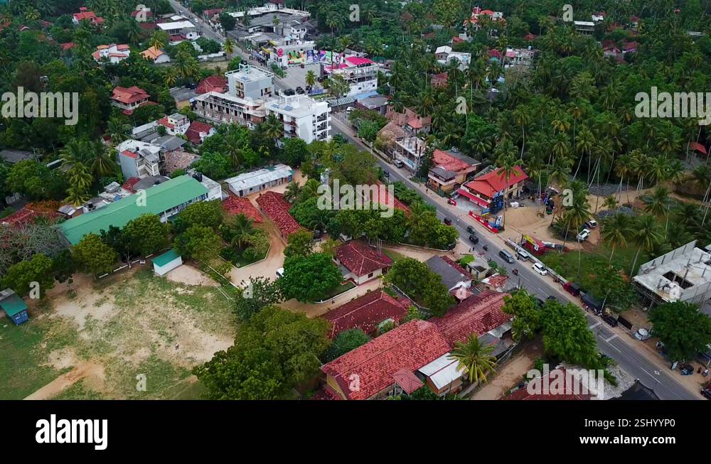 Haputale Town Village in Sri Lanka, Aerial Drone Bird's Eye View Stock Video Footage - Alamy