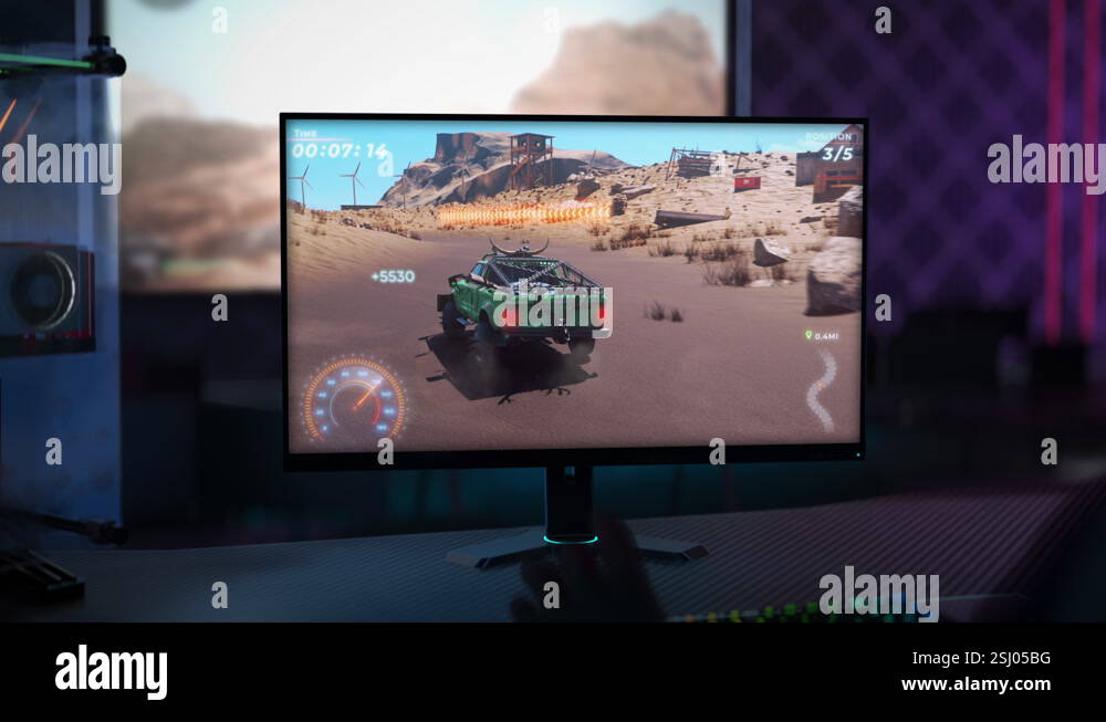 Watching the streamer completing a challenging computer game level on a ...