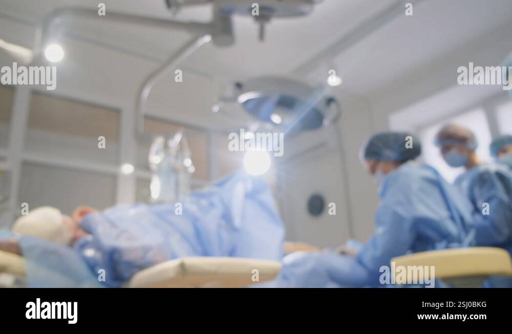 Blurred background of the work of doctors and surgeons. A real operation in the Stock Video ...