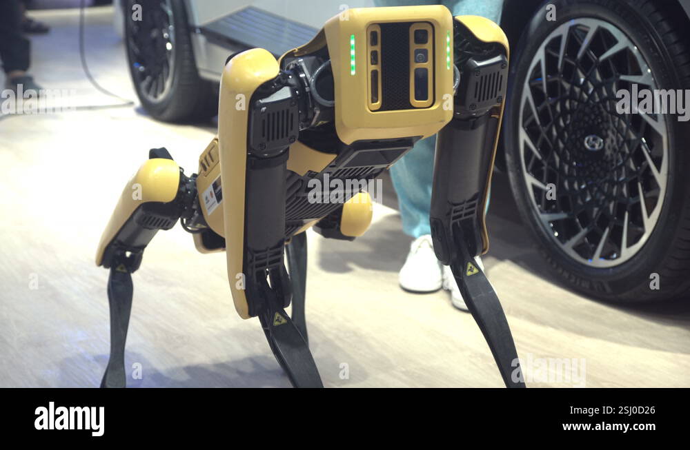 SPOT, the robot dog by Boston Dynamics engineering Stock Video Footage ...