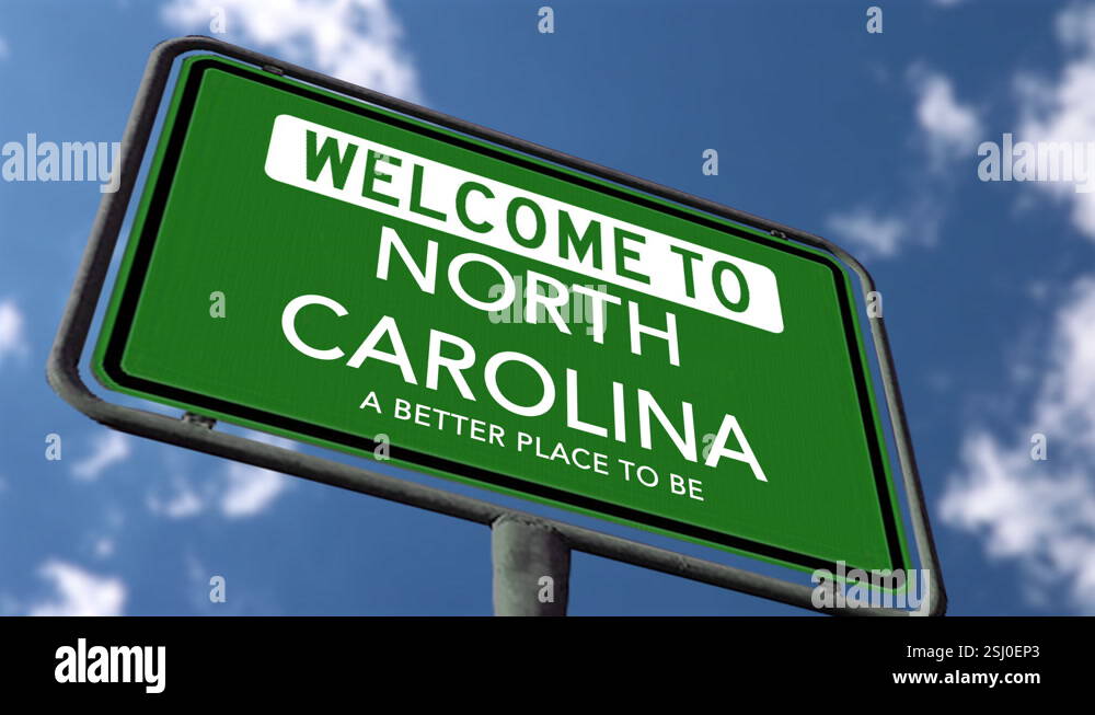 Welcome to North Carolina US State Road Sign, A Better Place to Be ...