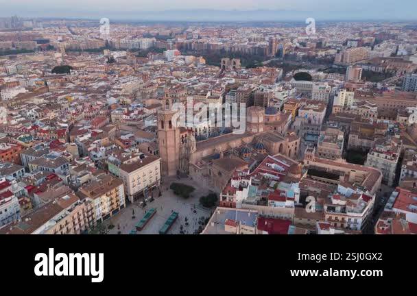 Explore Valencias stunning historical district with an aerial view ...