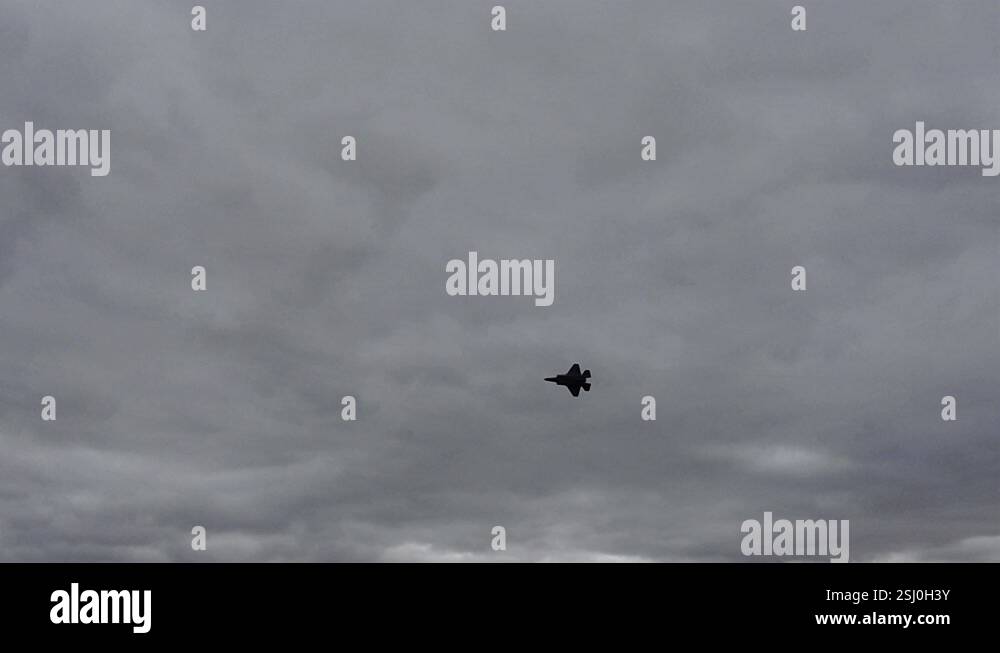 Lockheed Martin F-35A Lightning II Flying On Roll Position In The Sky ...