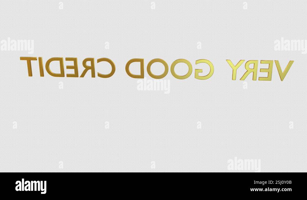 Animated rotating around three dimensional golden text or word Very ...