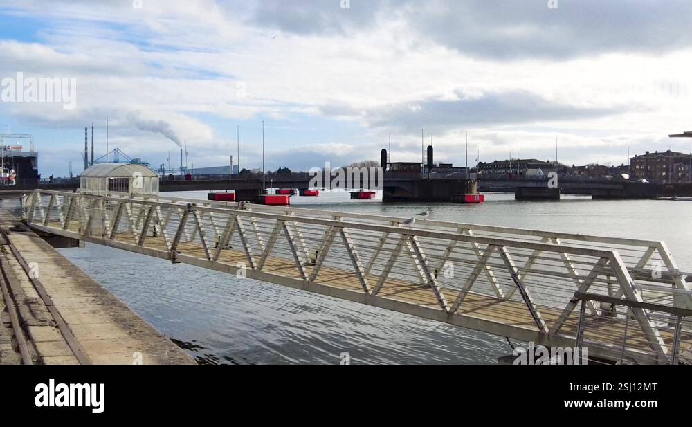 The East Link Toll Bridge over the Liffey River Dublin Ireland which ...