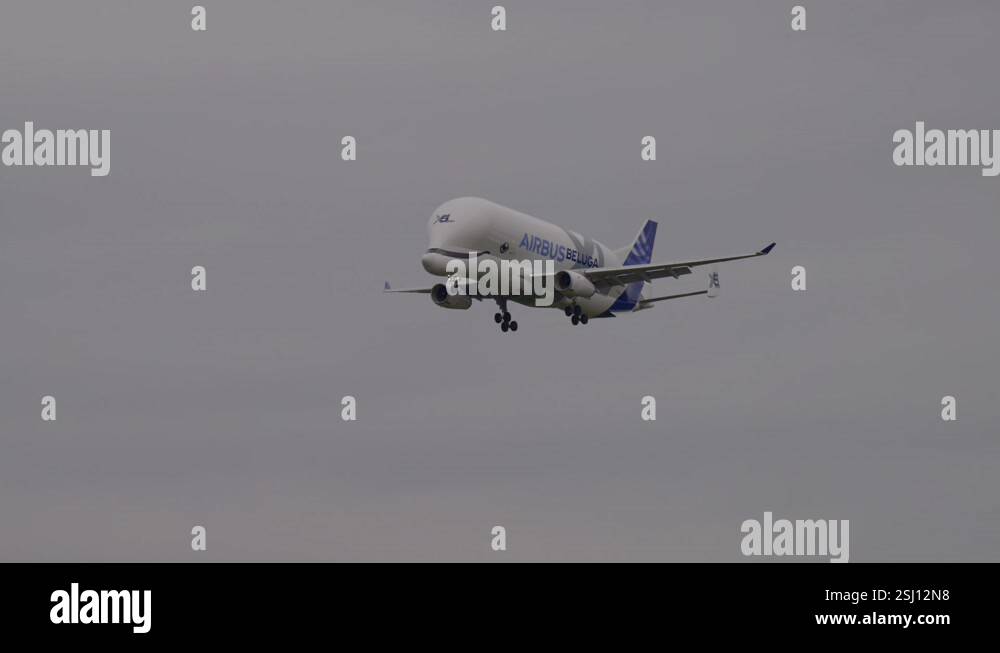 Airbus A330-743L Beluga XL on final approach to Hamburg Finkenwerder ...