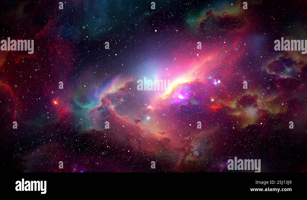 Space Nebula Colorful video moving stars space rotation nebula ...