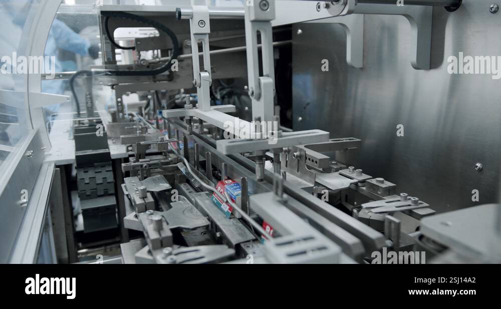 Pharmaceutical production line at pharma factory Stock Video Footage ...