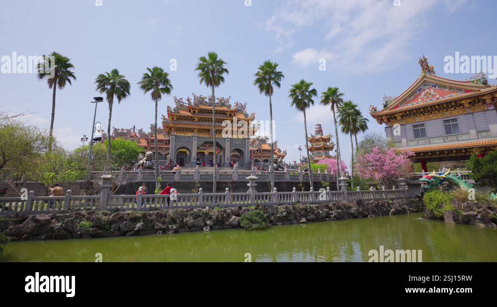 Linkou, Taiwan 17 March 2023: Zhulin Mountain Buddhist Temple with ...