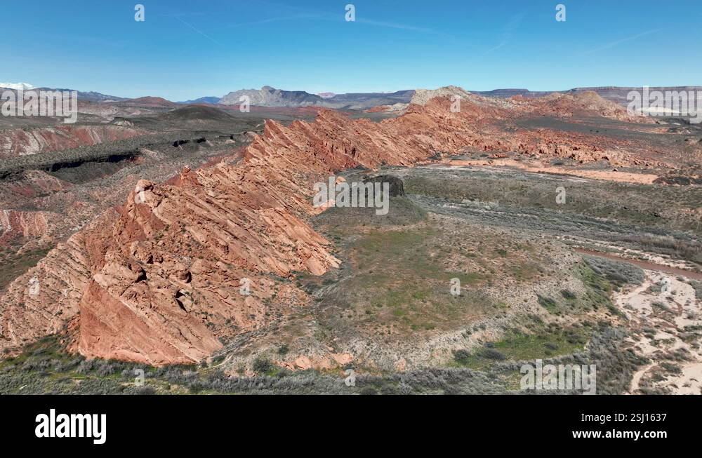 Aerial southern Utah Virgin River gorge valley fast 4K Stock Video ...