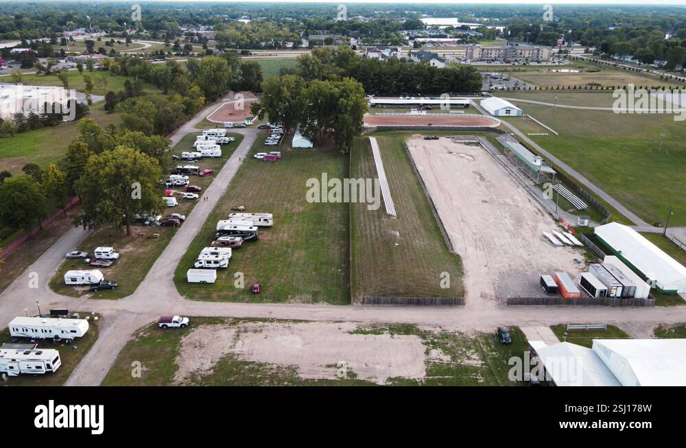 Wayne County Fairgrounds And RV Park In Daytime In Belleville, Michigan Stock Video Footage - Alamy