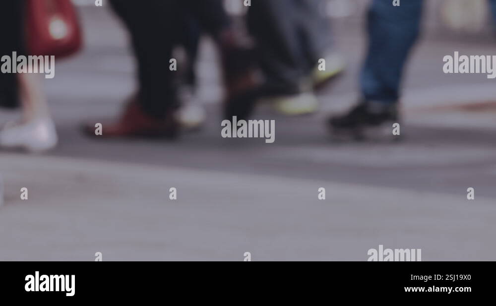 Pedestrians' Feet On A Busy Street Stock Video Footage - Alamy