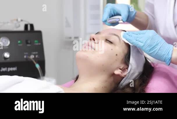 Skin resurfacing procedure on ultrasound cavitation facial peeling ...