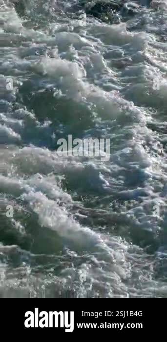 Beautiful slow motion slo mo ocean waves crashing and breaking off the sea shore in Hawaii ...