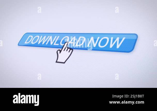 Video animation of a website with a blue download now button. A ...