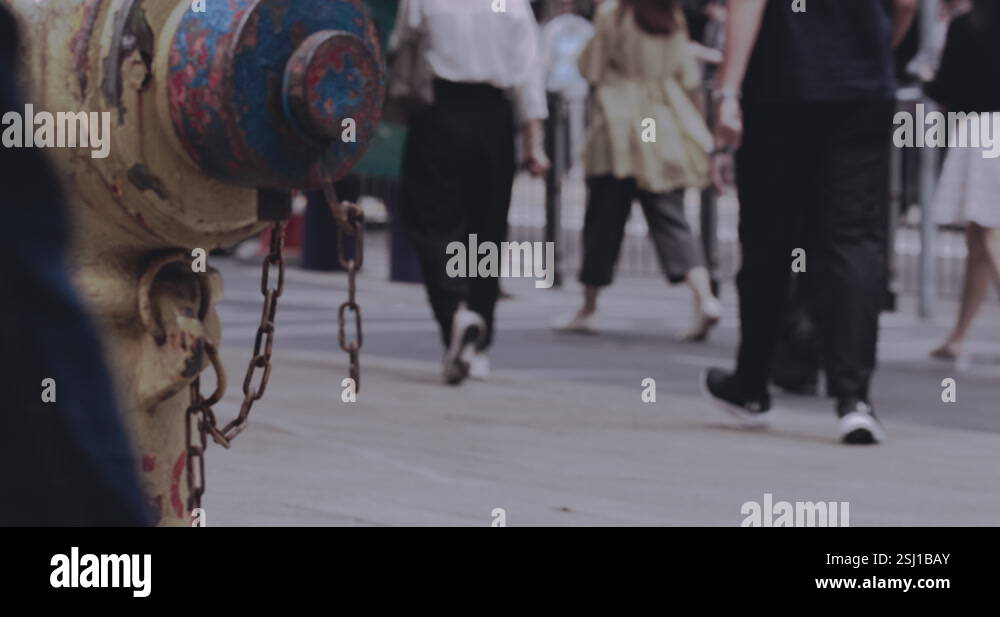 Pedestrians' Feet On A Busy Street Stock Video Footage - Alamy