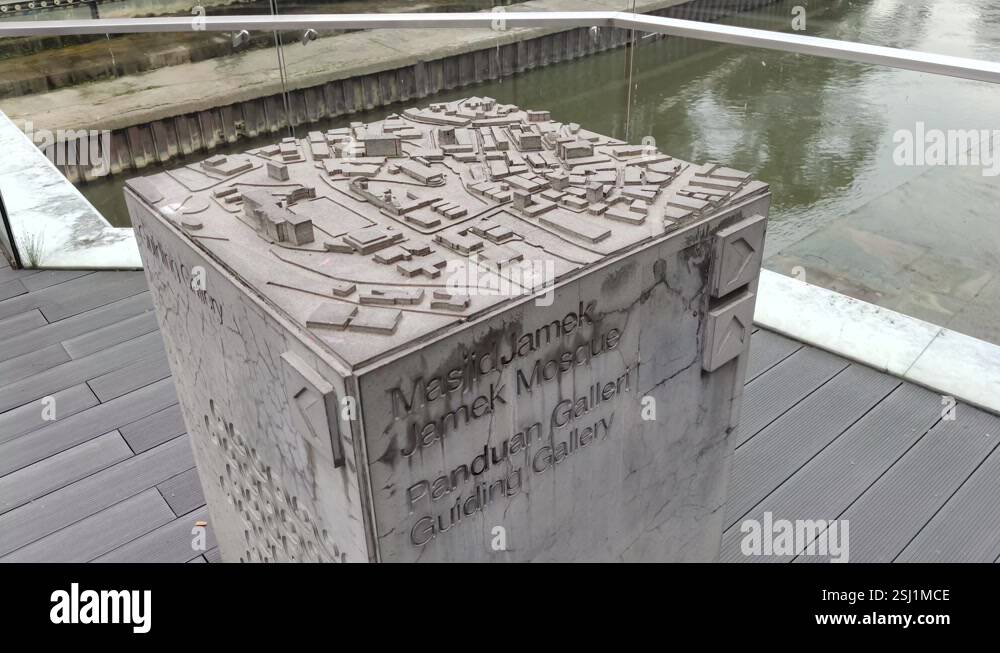 View of River of Life monument which is located on the bridge near ...