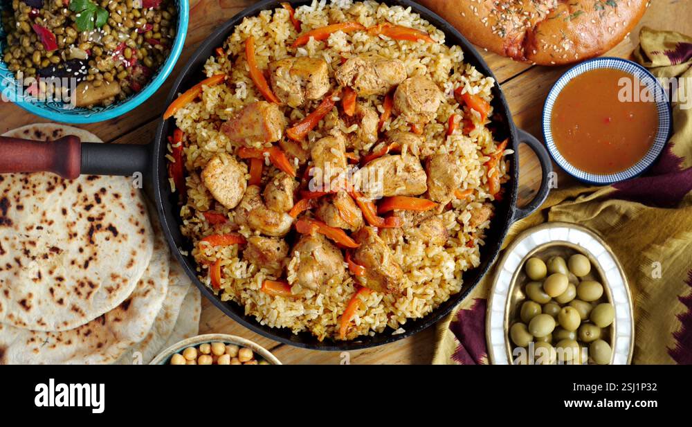 Iftar Dinner: Middle Eastern Chicken and Rice. Foods During Ramadan and ...