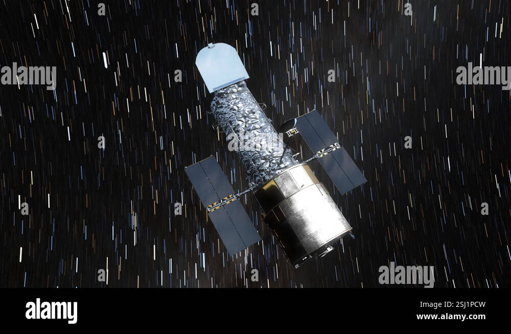 Hubble Space Telescope Remaining Static as Milky Way Galaxy Spins ...