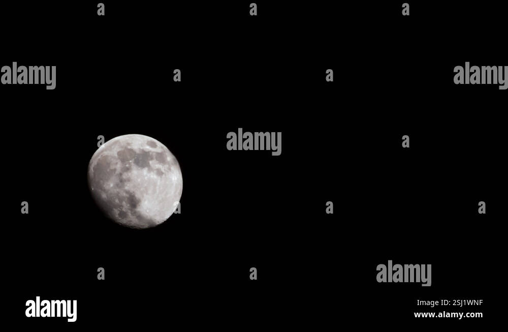night timelapse of the moon drifting across sky behind branches Stock ...