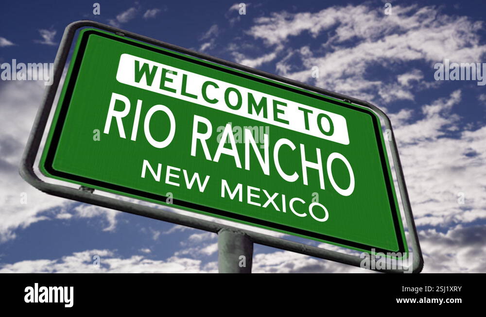 Welcome to Rio Rancho, New Mexico. US City Road Sign Close Up ...